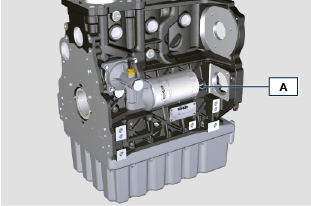 Crankcase oil filter - Lengthwise assembly