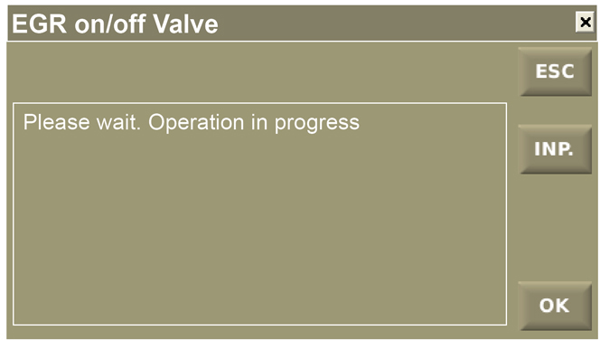 EGR On/Off Valve Test