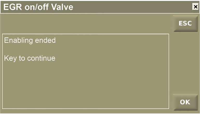 EGR On/Off Valve Test